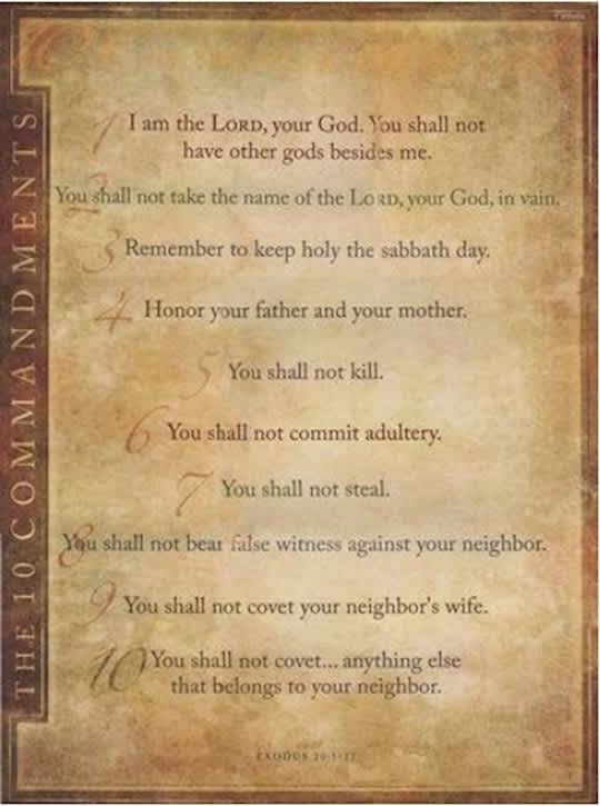 Chart-Ten Commandments (Catholic Edition) (Laminated Sheet) (19" X 26 ...