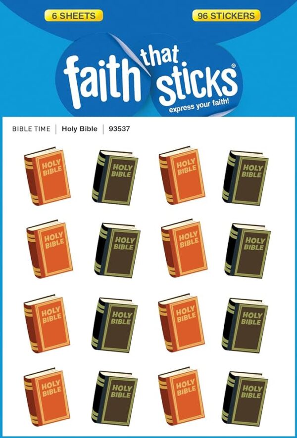 Sticker-Holy Bible (6 Sheets) (Faith That Sticks) - MVMNT CHRISTIAN STORES